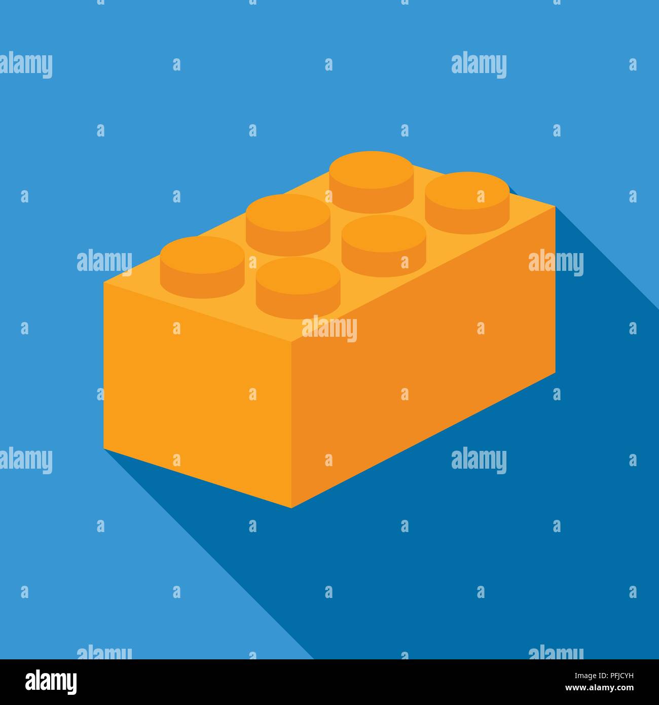 Building block flat icon. Illustration for web and mobile Stock Vector ...