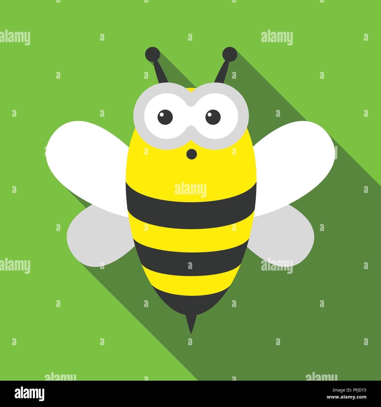Bee flat icon. Illustration for web and mobile Stock Vector Image & Art ...