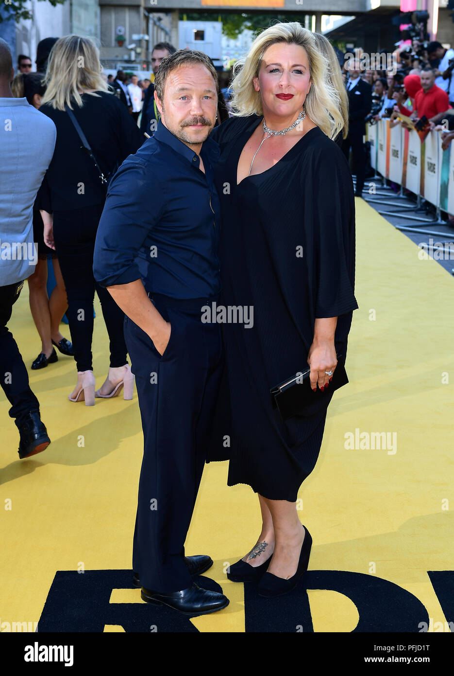 Stephen Graham (left) and Hannah Walters attending the Yardie premiere ...