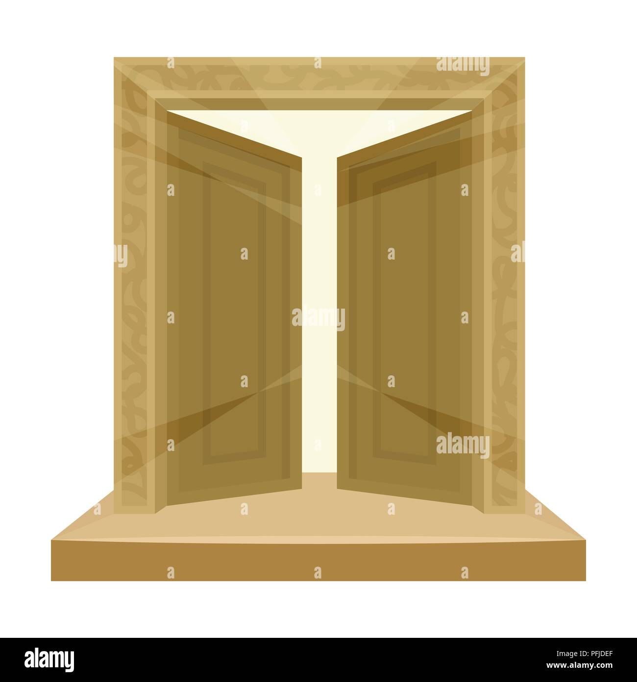 Gates to Valhalla icon in cartoon design isolated on white background ...