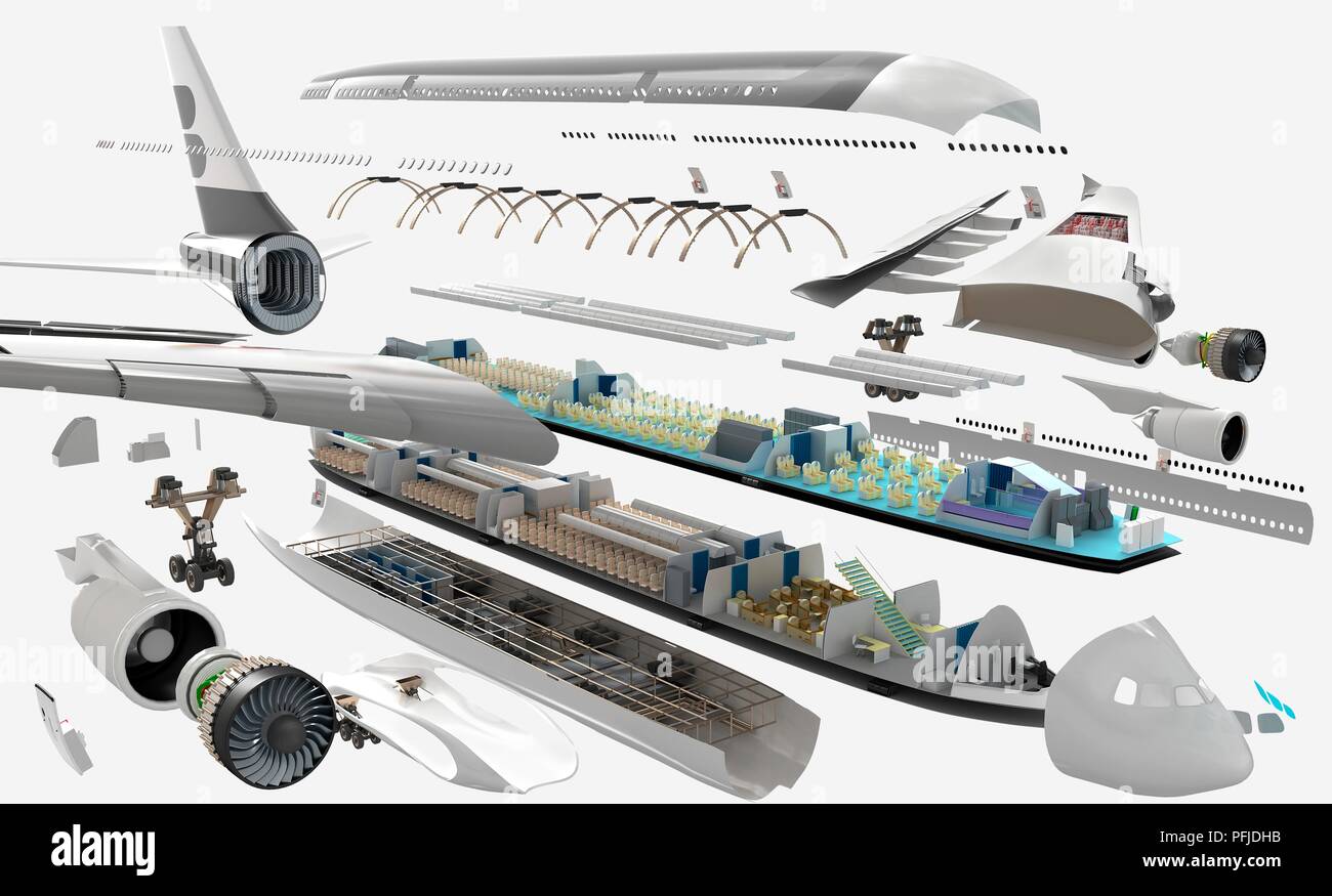 Disassembled parts of an airbus Stock Photo - Alamy