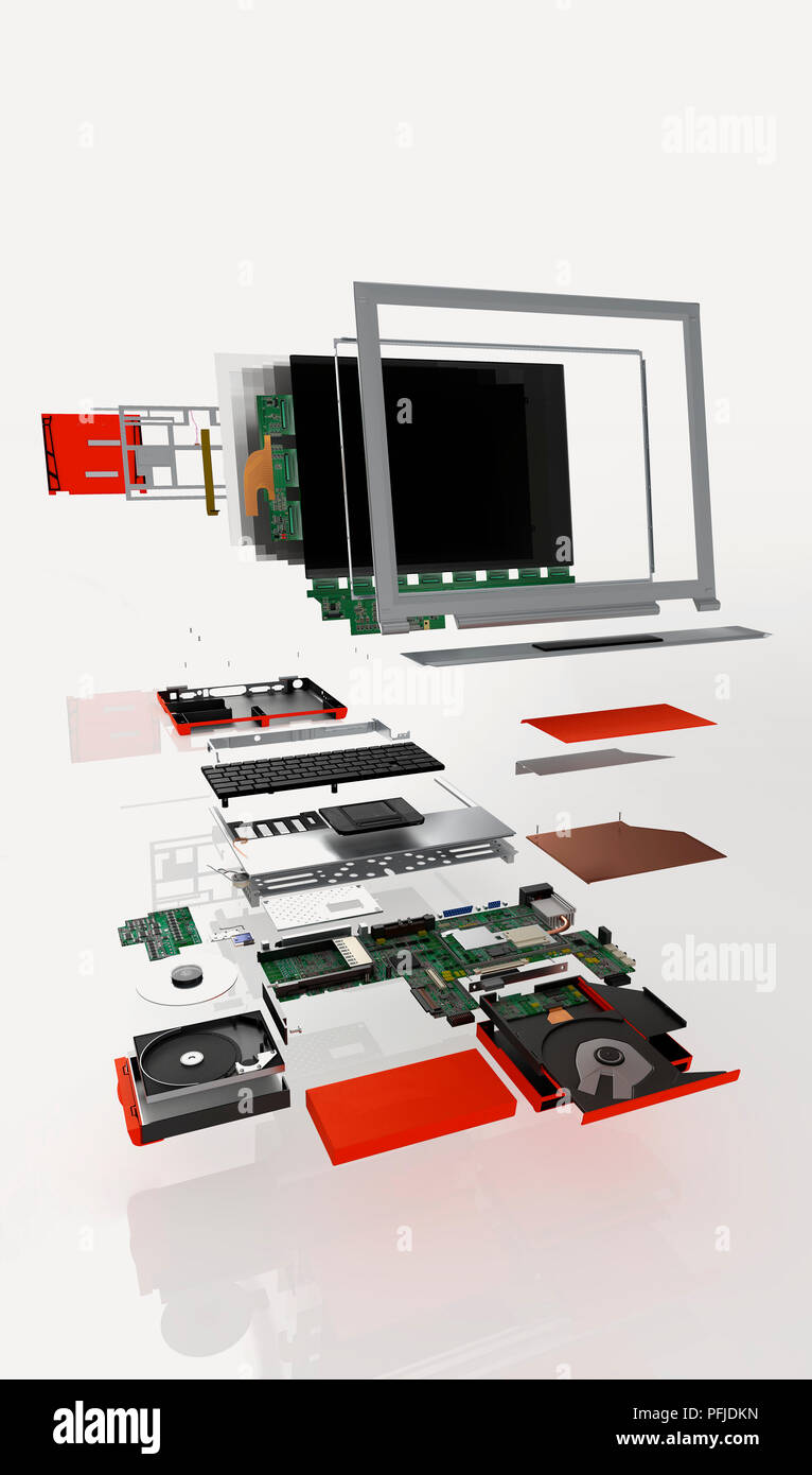 Inside parts of laptop computer Stock Photo - Alamy