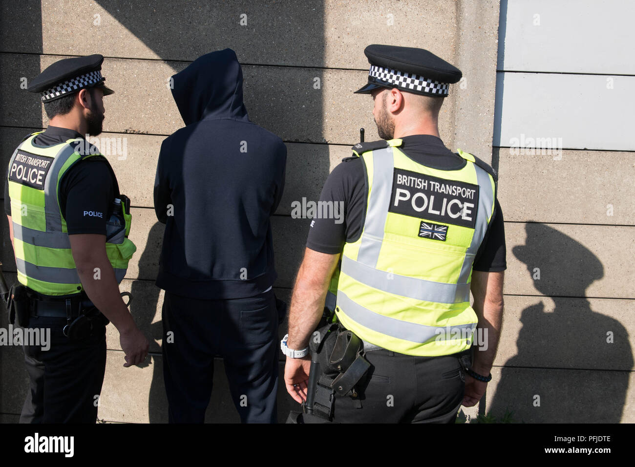 A motorist is pulled over by officers from the Violent Crime Task Force ...
