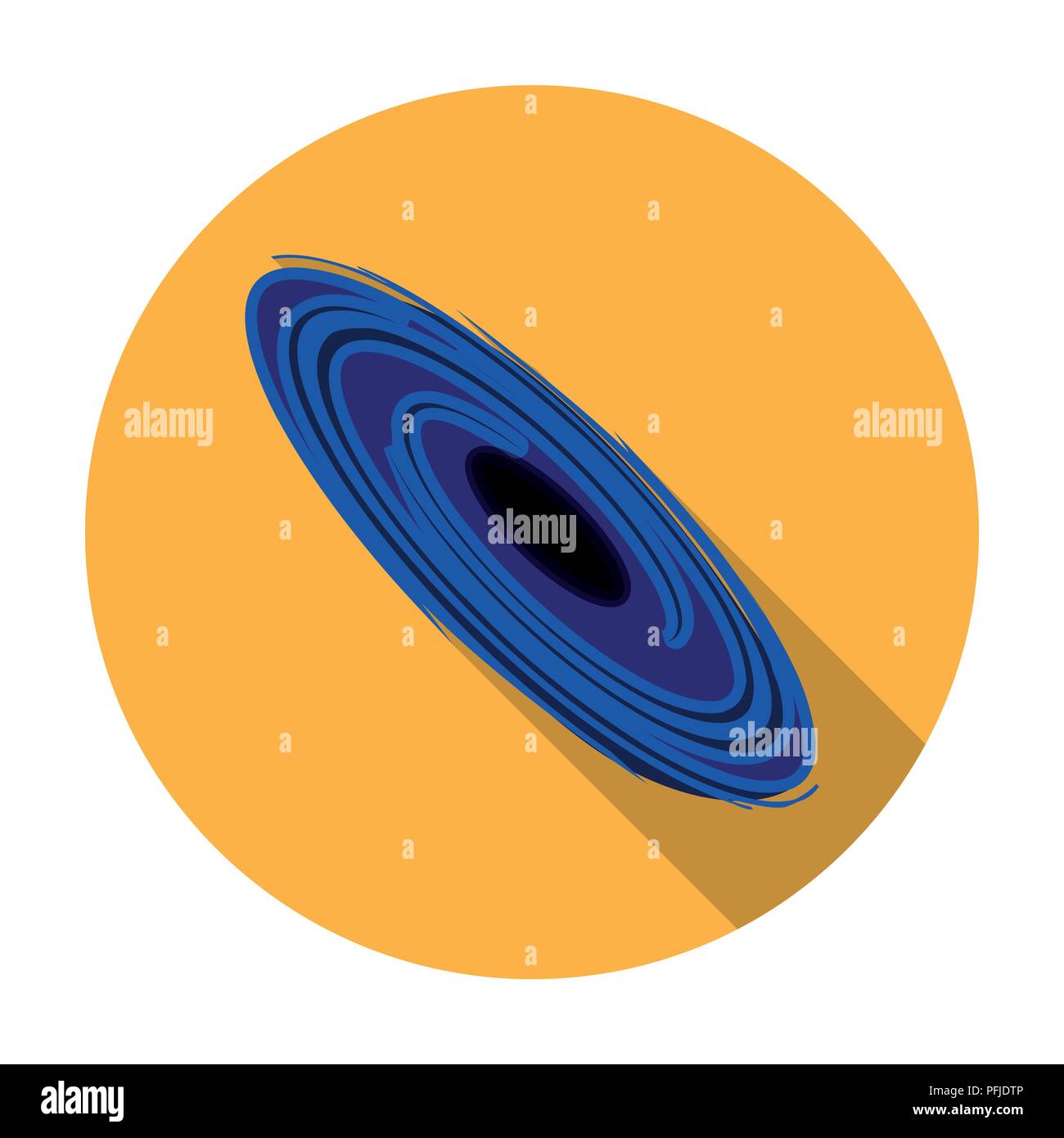 Black hole icon in flat design isolated on white background. Planets ...