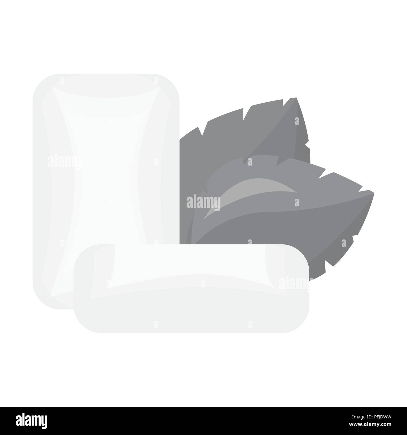 Mint chewing gum icon in monochrome style isolated on white background ...
