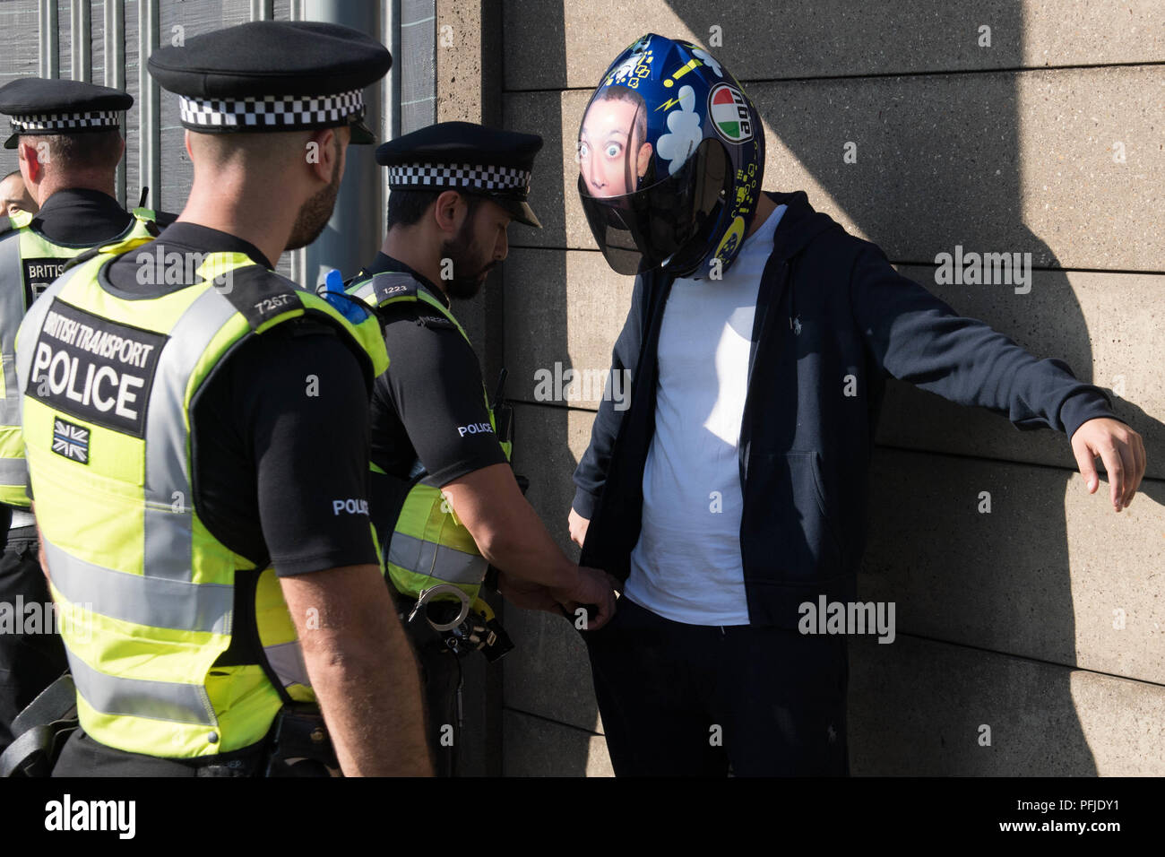 A motorist is pulled over by officers from the Violent Crime Task Force ...