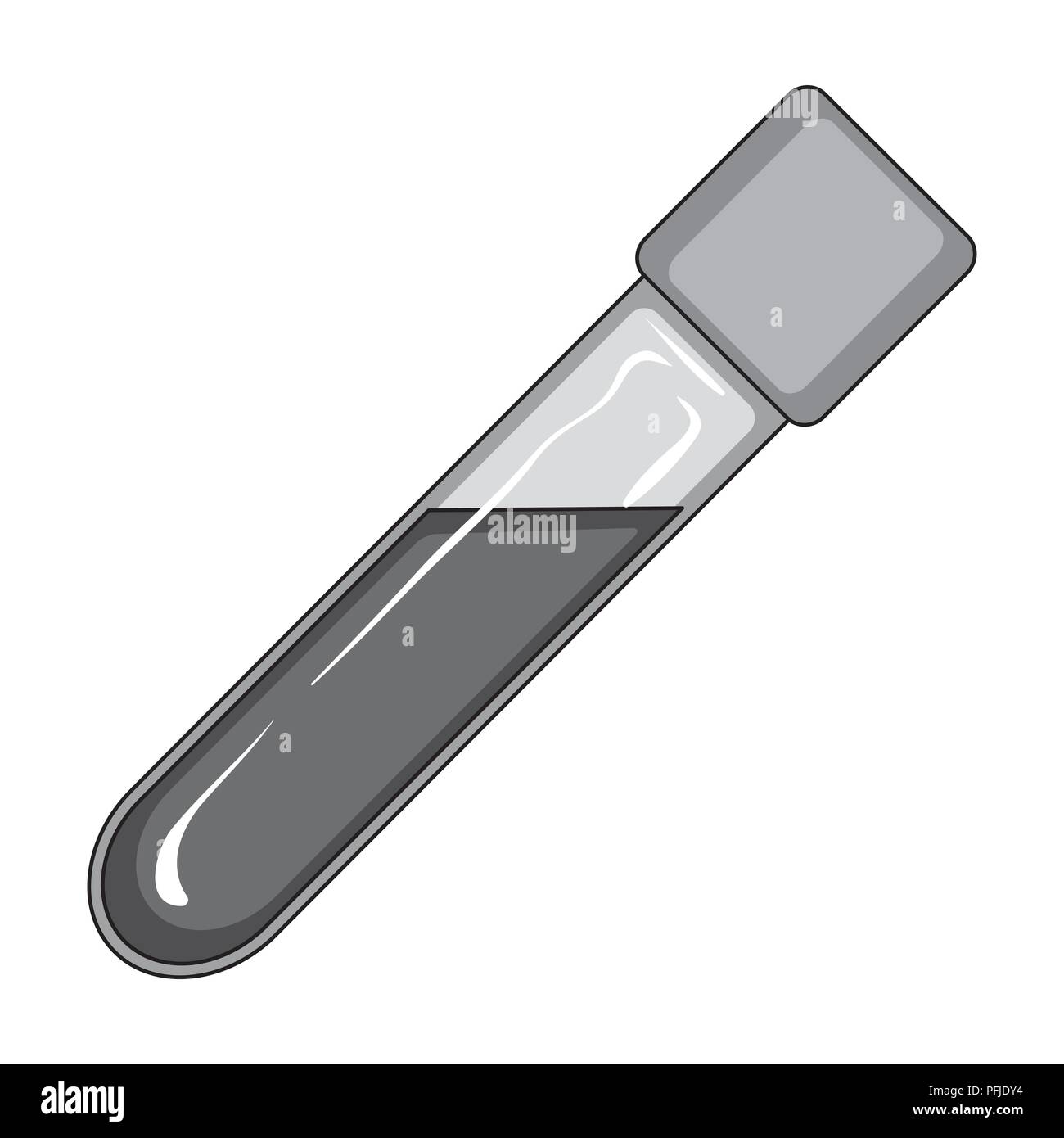 Vial with blood.Medicine single icon in black style vector symbol stock ...