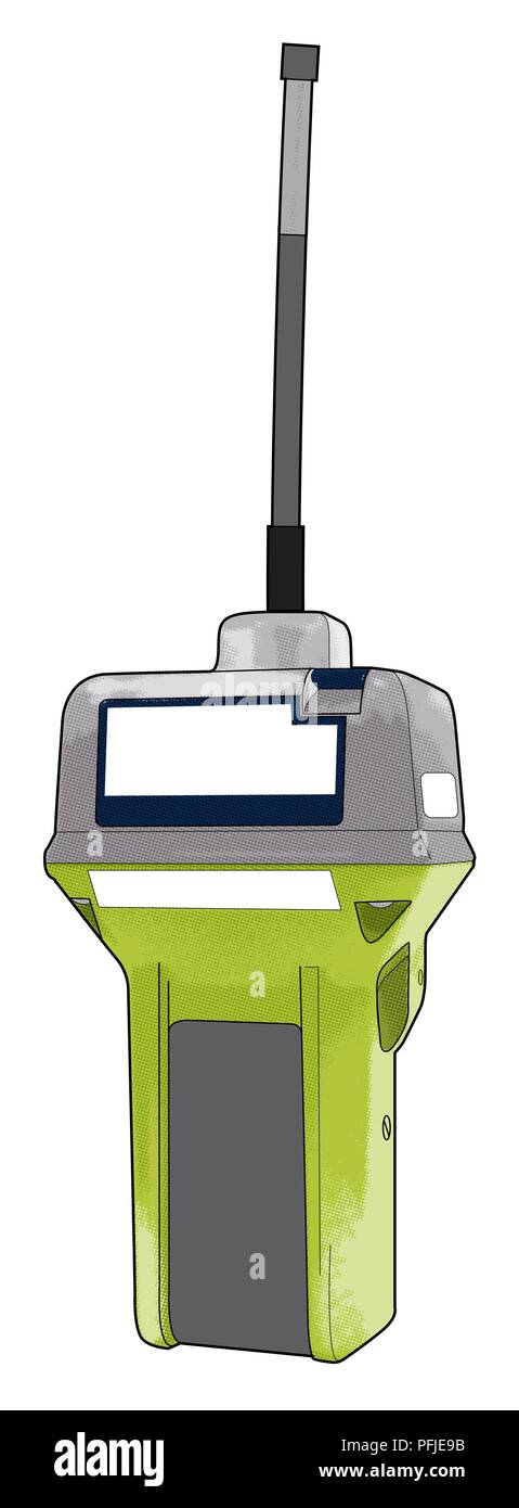 Digital illustration of Emergency Position Indicating Radio Beacon ...