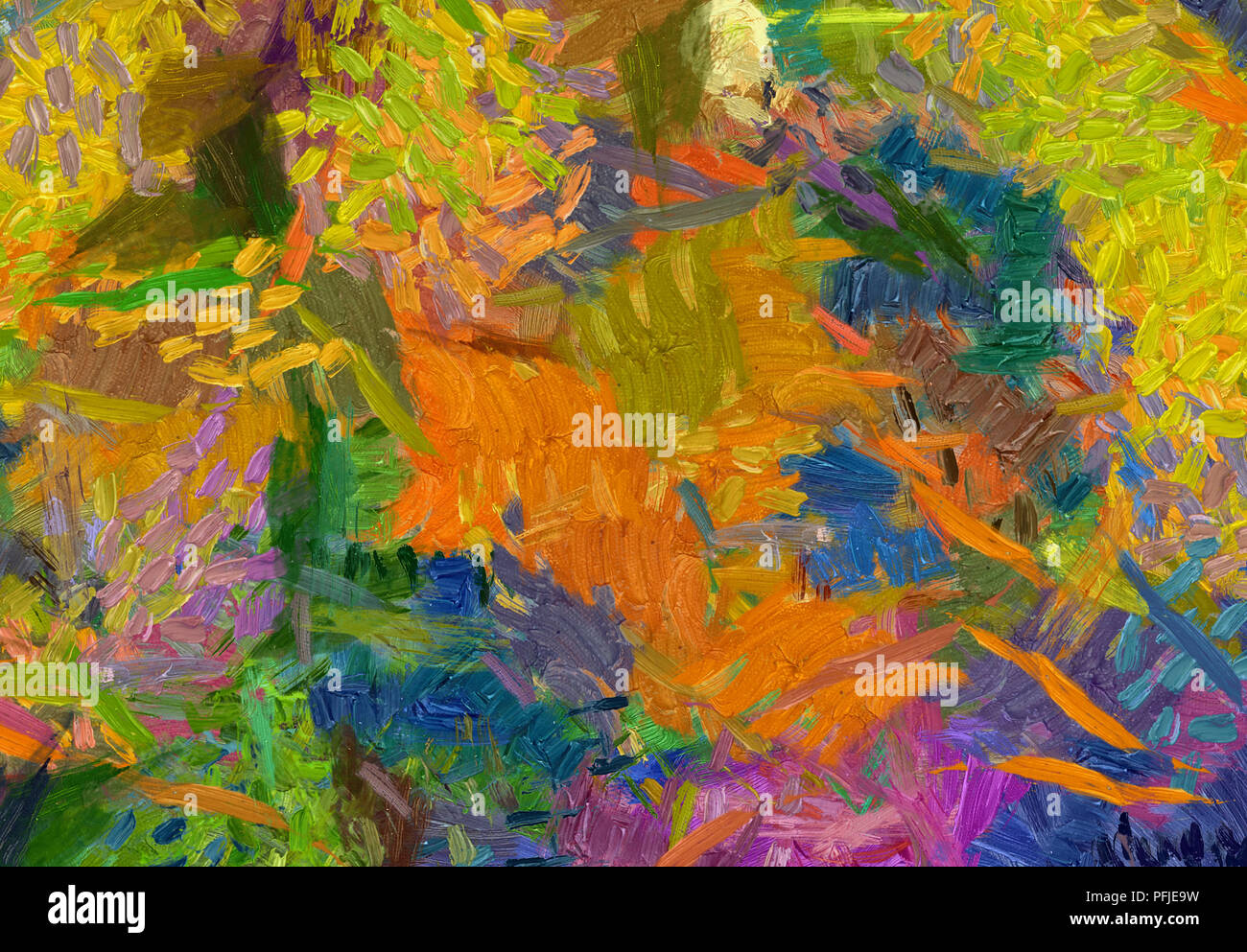Abstract texture background. Digital painting in Vincent Van Gogh style ...