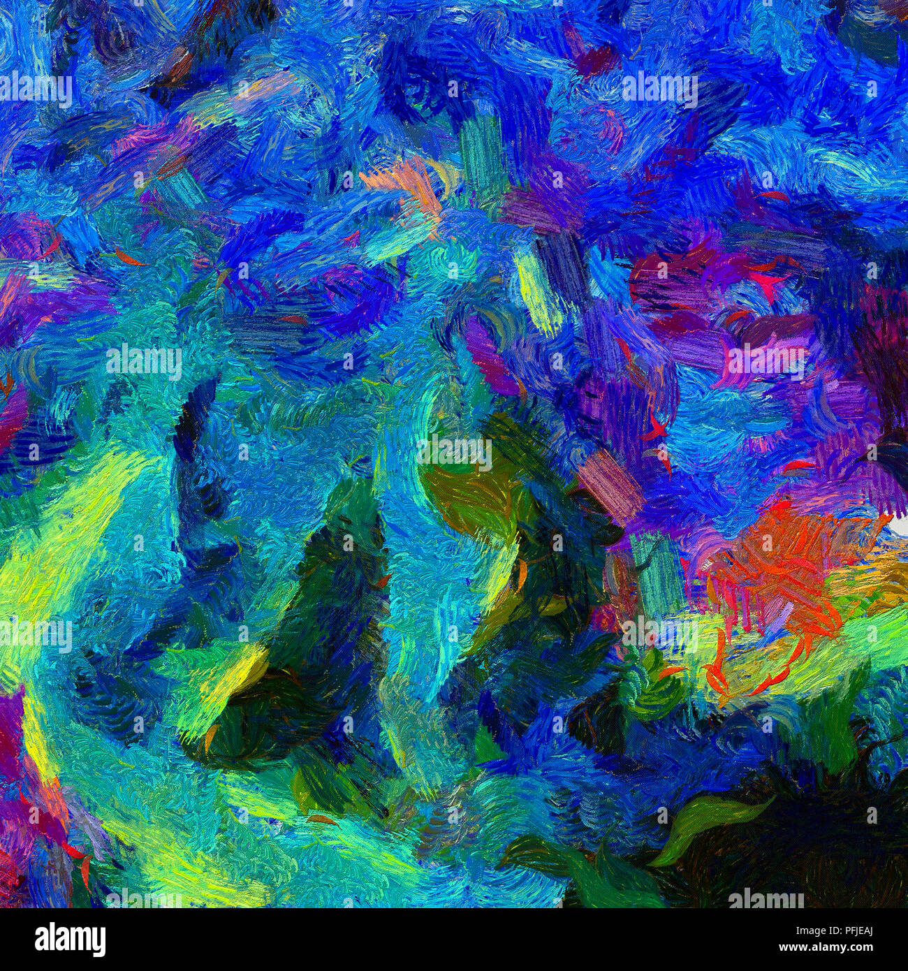 Abstract texture background. Digital painting in Vincent Van Gogh style ...