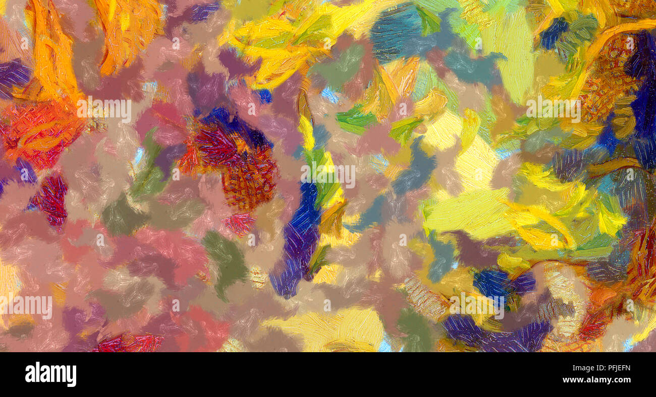 Abstract texture background. Digital painting in Vincent Van Gogh style ...