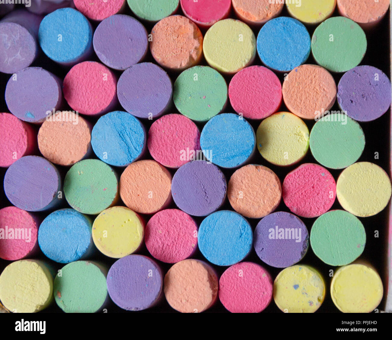 Multicolor chalk for blackboard , multicolor background Stock Photo - Alamy