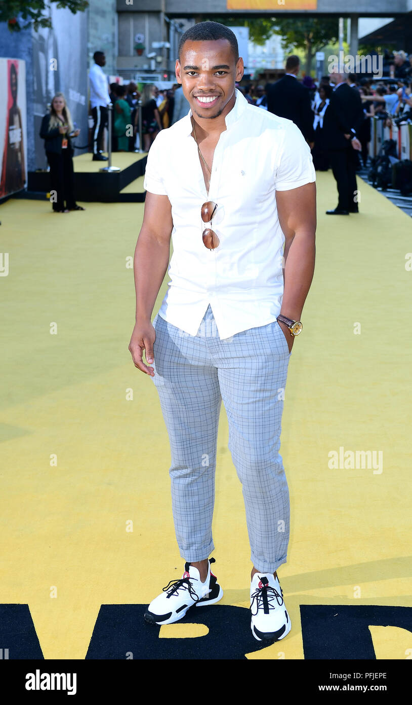 Joivan Wade attending the Yardie premiere at the BFI Southbank in ...