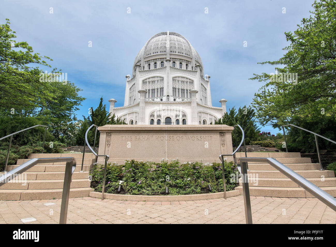 The Bahá'í House of Worship (Bahá'í Temple), a temple in Wilmette, a ...