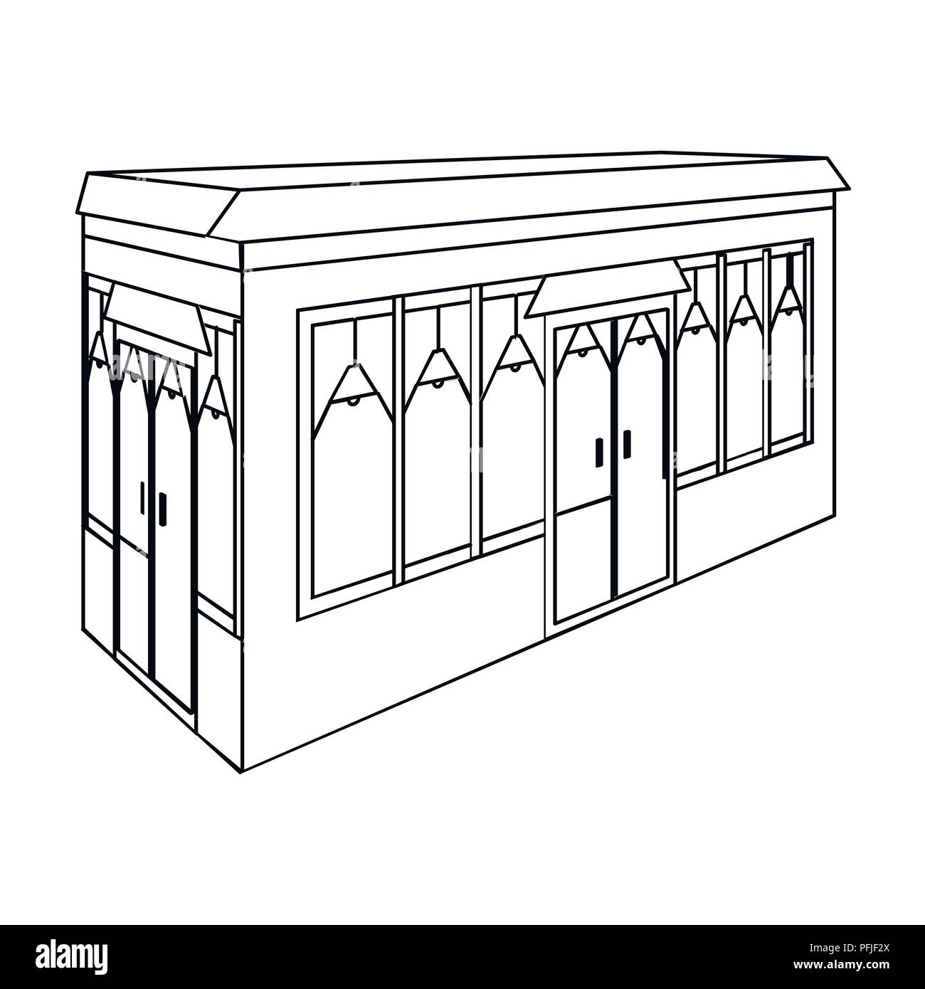 Bar, restaurant. Architectural construction of the bar single icon in ...