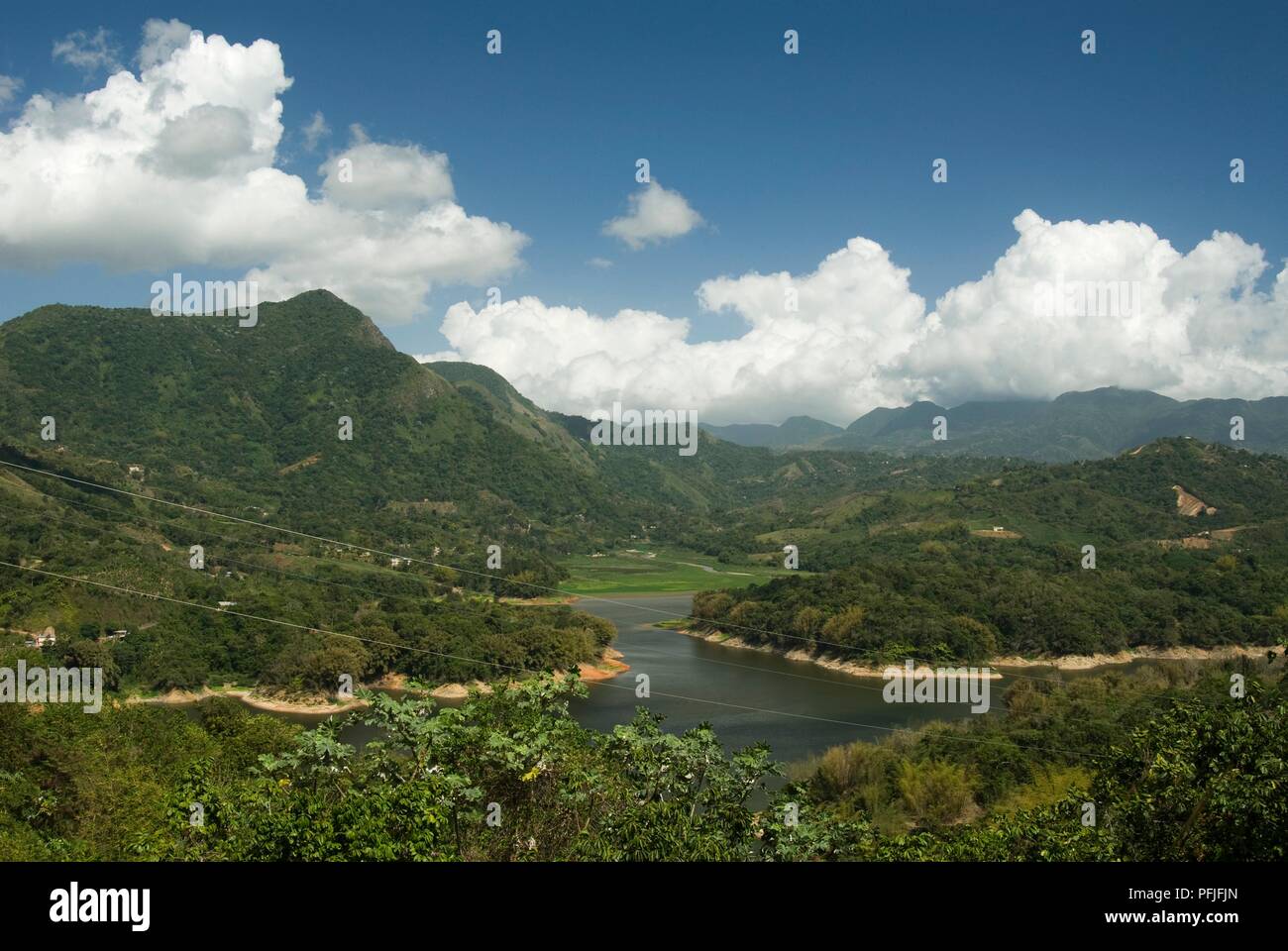 Puerto Rico, Cordillera, view over Lago Caonillas Stock Photo - Alamy