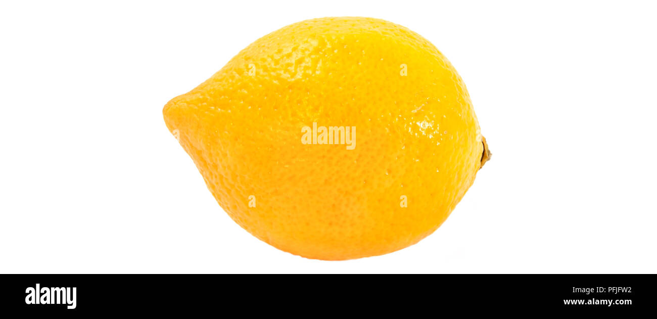 Creative layout made of one lemon. Lemon on white background Stock ...