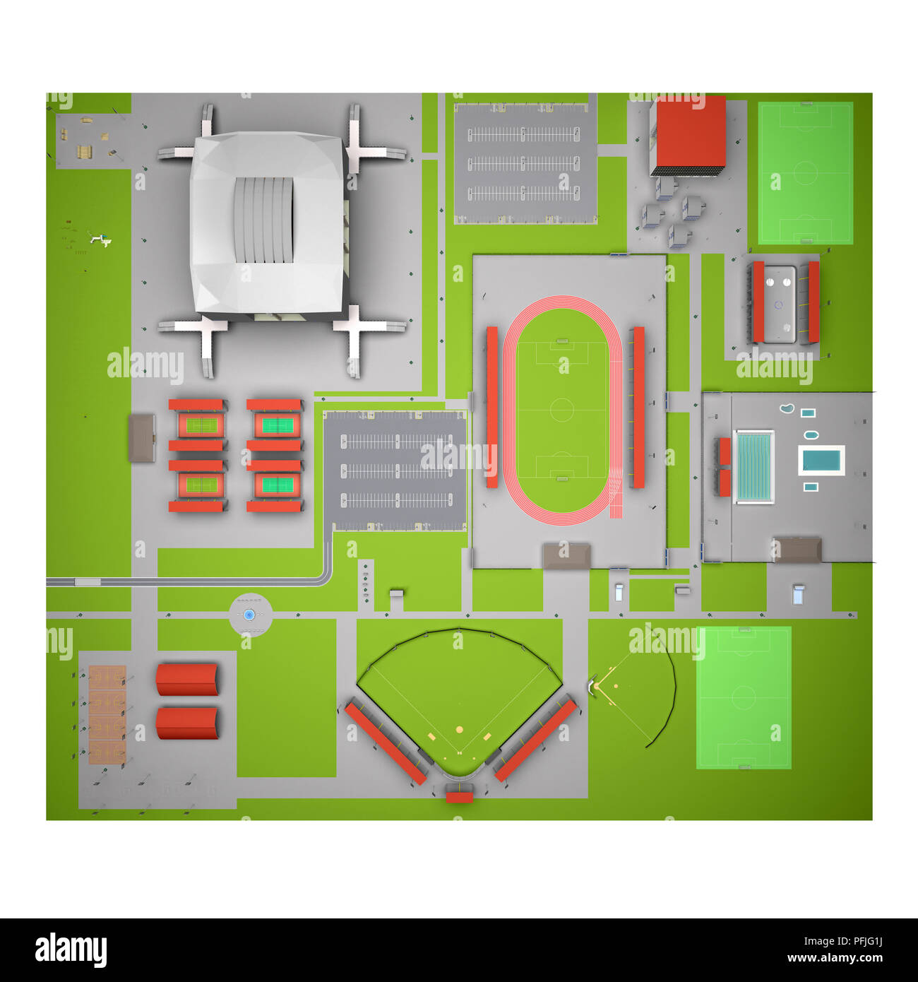 Big sports complex top hi-res stock photography and images - Alamy