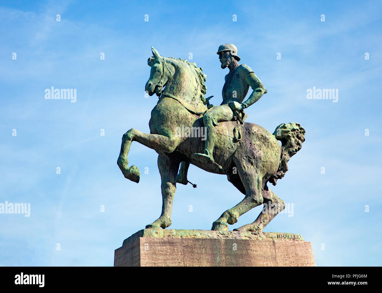 Statue of Hans Waldmann, mayor of Zurich, Switzerland Stock Photo - Alamy