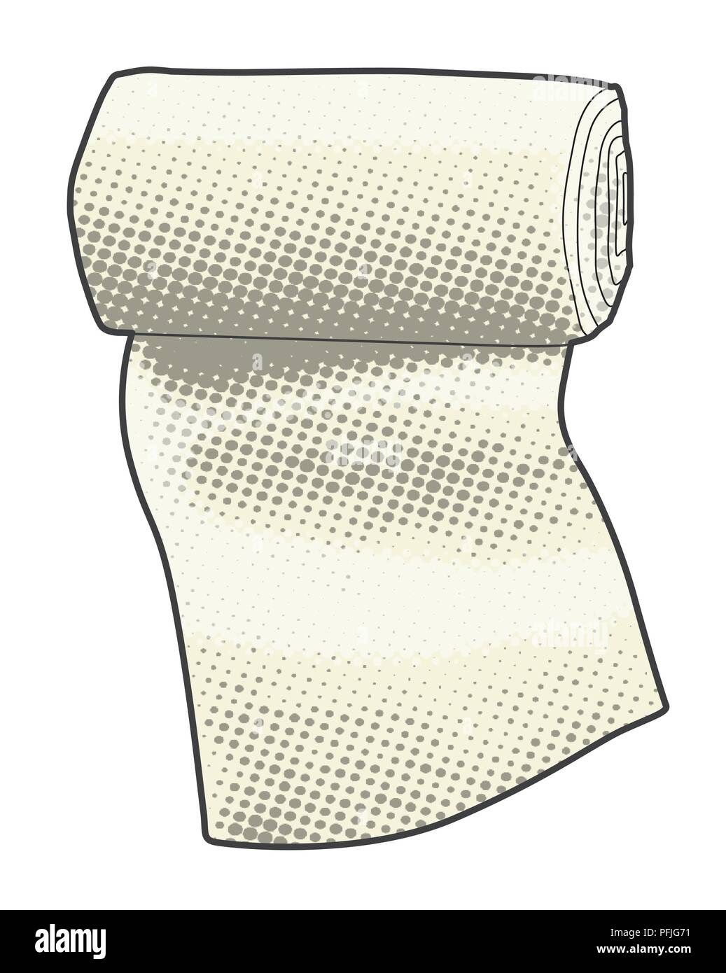Digital illustration of gauze roll bandage Stock Photo - Alamy