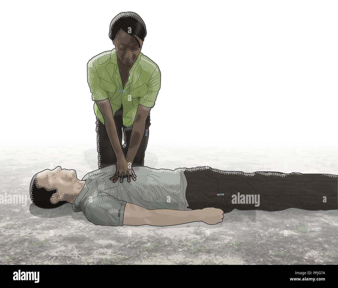 Cpr illustration hi-res stock photography and images - Alamy