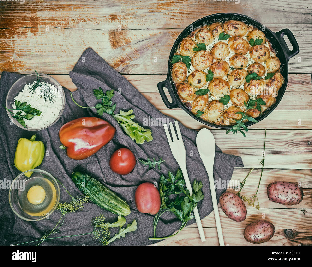 Prince potatoes : baked in the oven young potatoes with cottage cheese ...