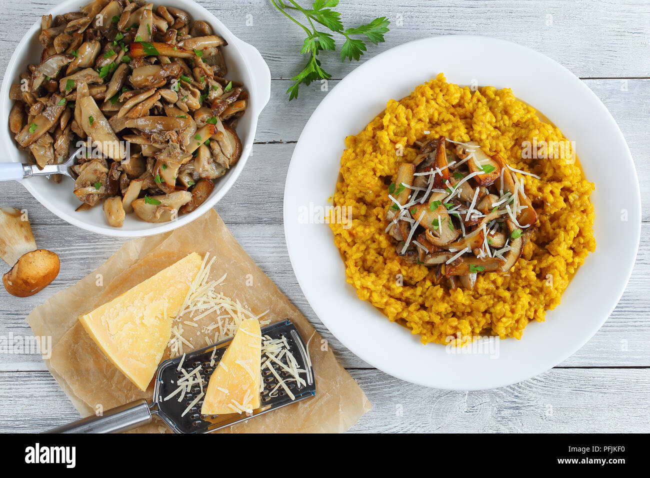 Delicious creamy risotto topped hi-res stock photography and images - Alamy