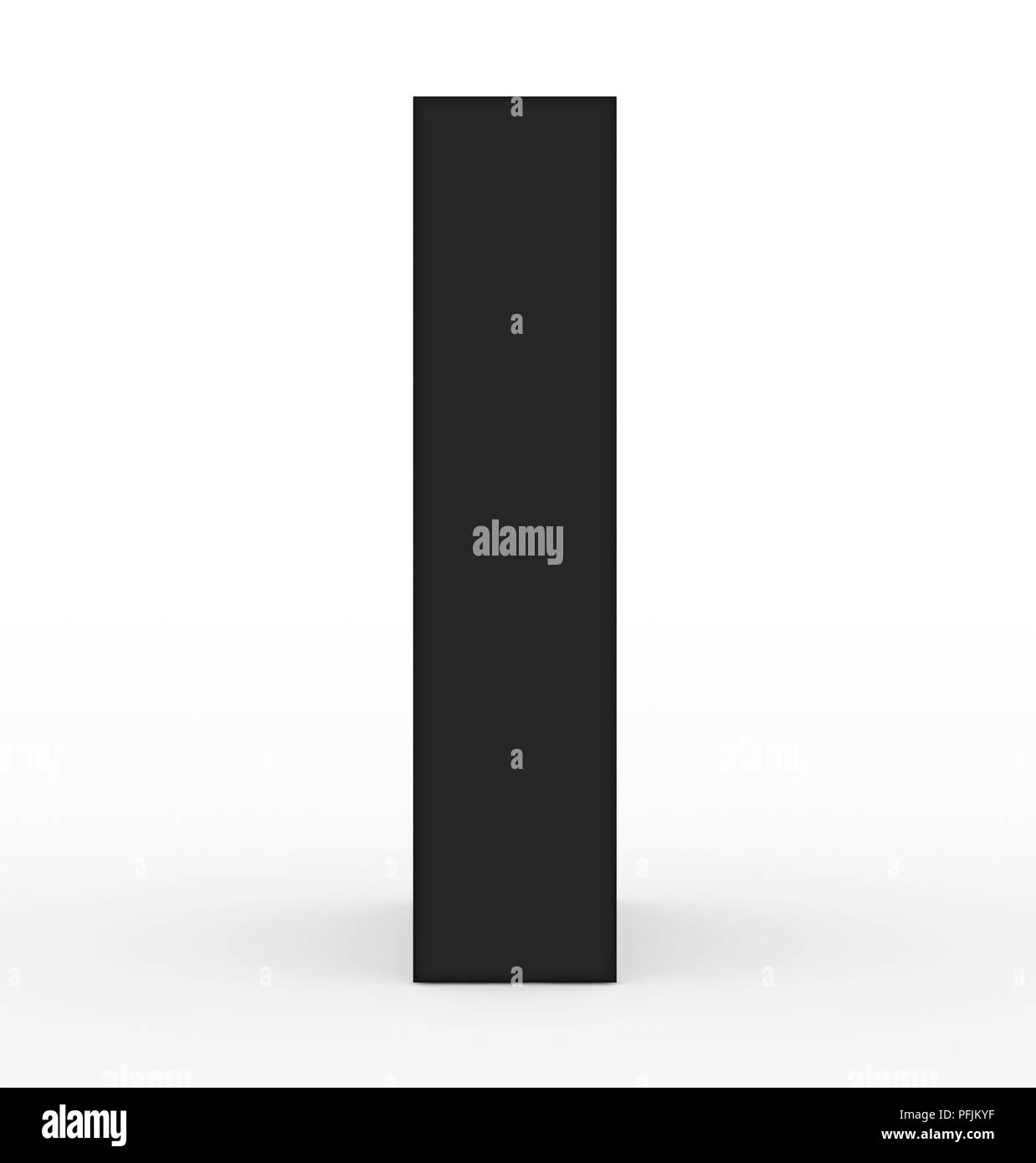 letter I 3d black isolated on white - 3d rendering Stock Photo - Alamy