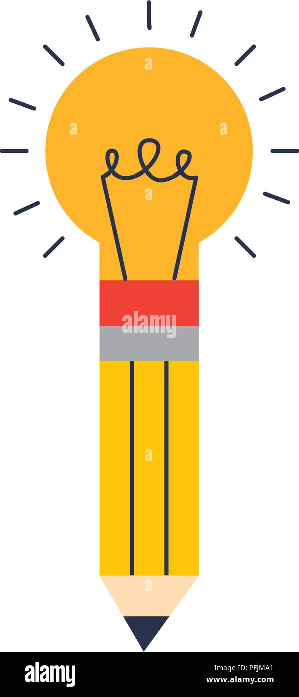 bulb pencil isolated icon vector illustration design Stock Vector Image & Art - Alamy