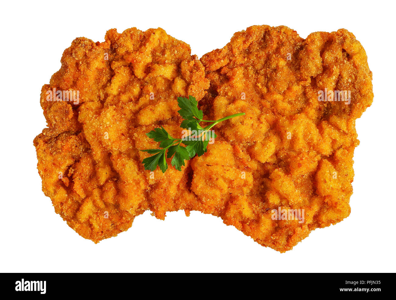 delicious golden brown classic Wiener schnitzel - or breaded veal ...