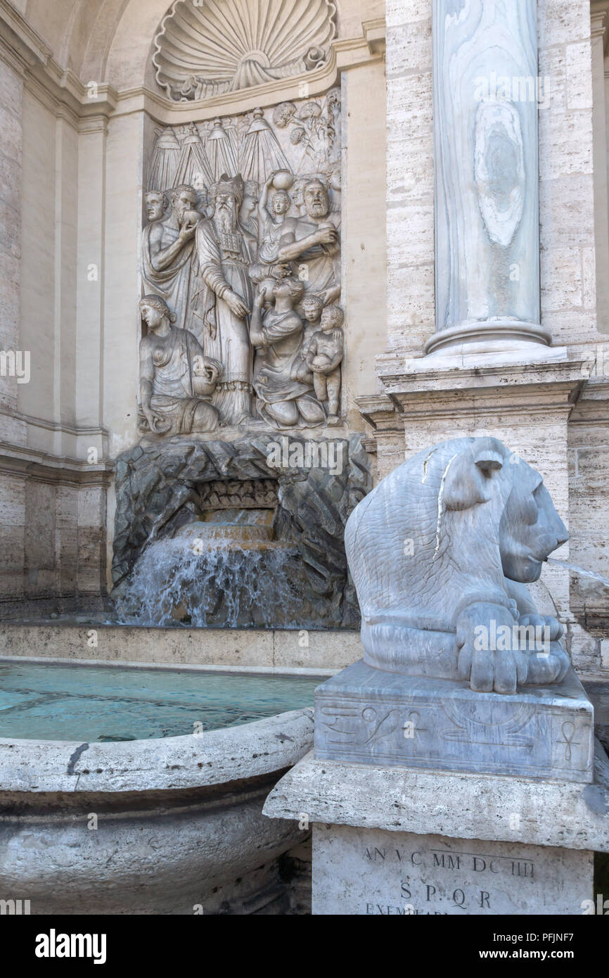 ROME, ITALY - JUNE 22, 2017: Amazing view of Fountain of Moses ...