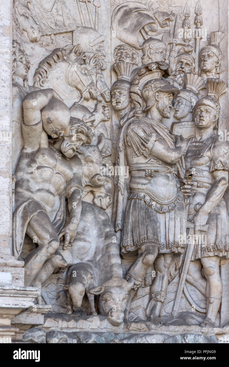 ROME, ITALY - JUNE 22, 2017: Amazing view of Fountain of Moses ...