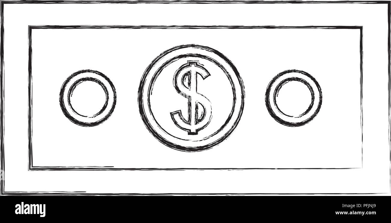 banknote currency dollar american money vector illustration hand ...