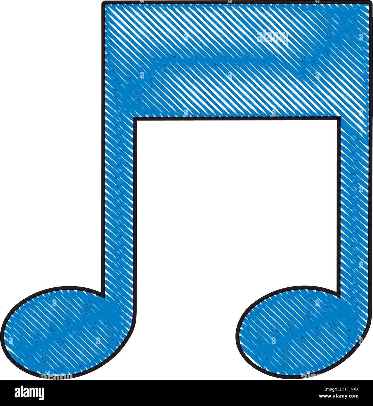 musical note melody isolated icon vector illustration Stock Vector ...