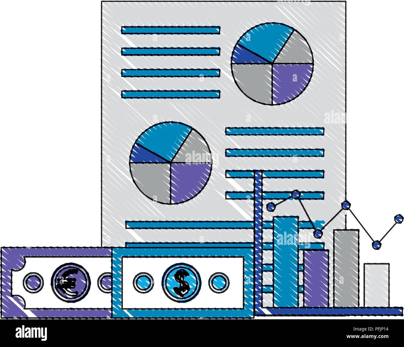 foreign exchange paper porcent probability money icon statistics vector ...