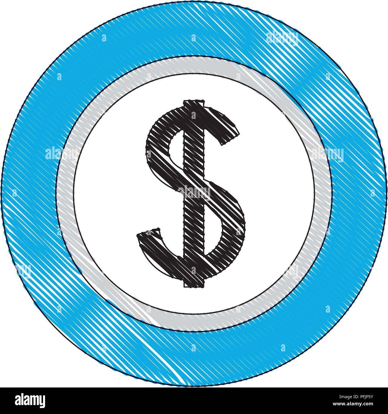 coin currency dollar money economy vector illustration Stock Vector ...