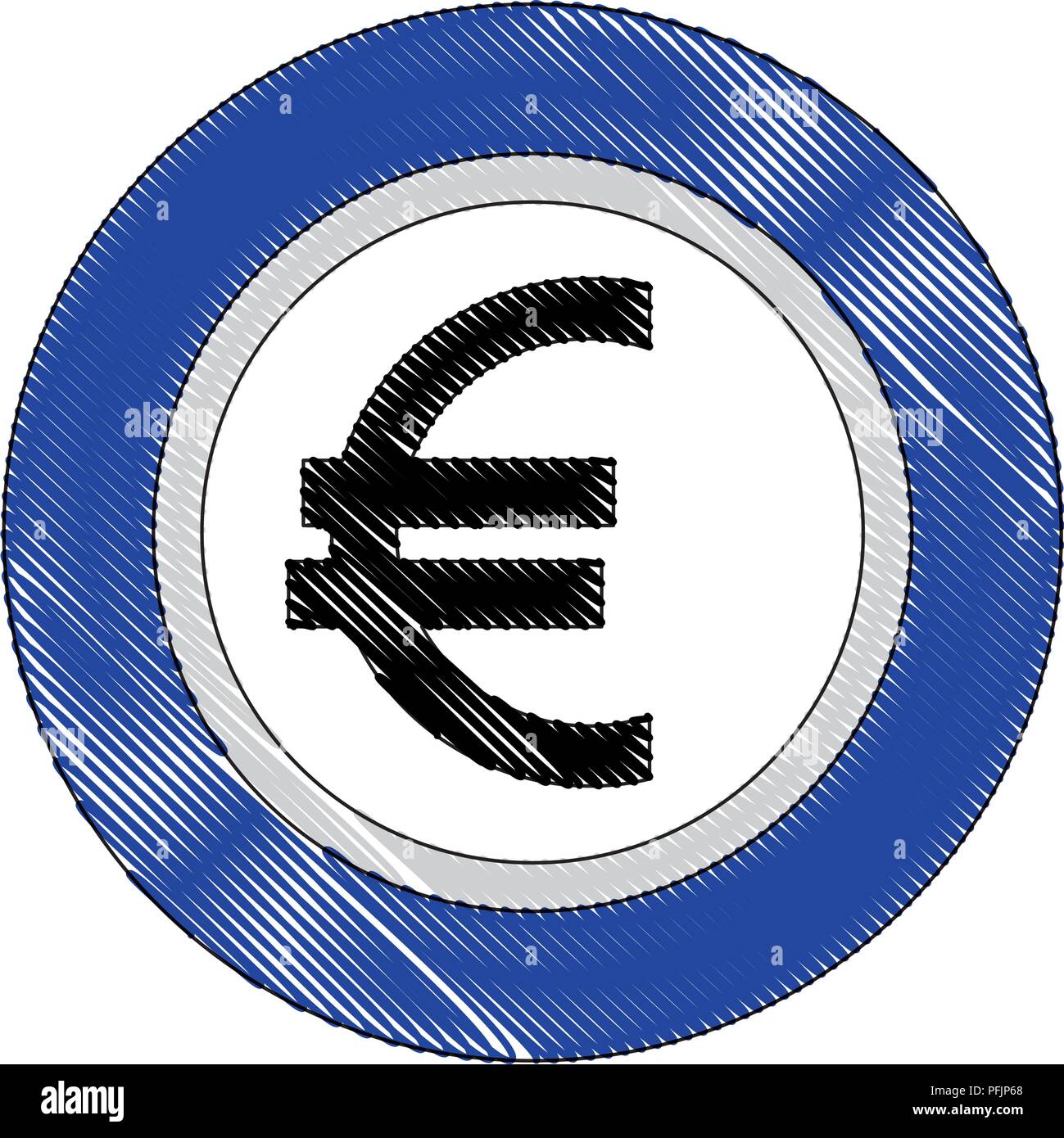 coin currency euro money economy european vector illustration Stock ...