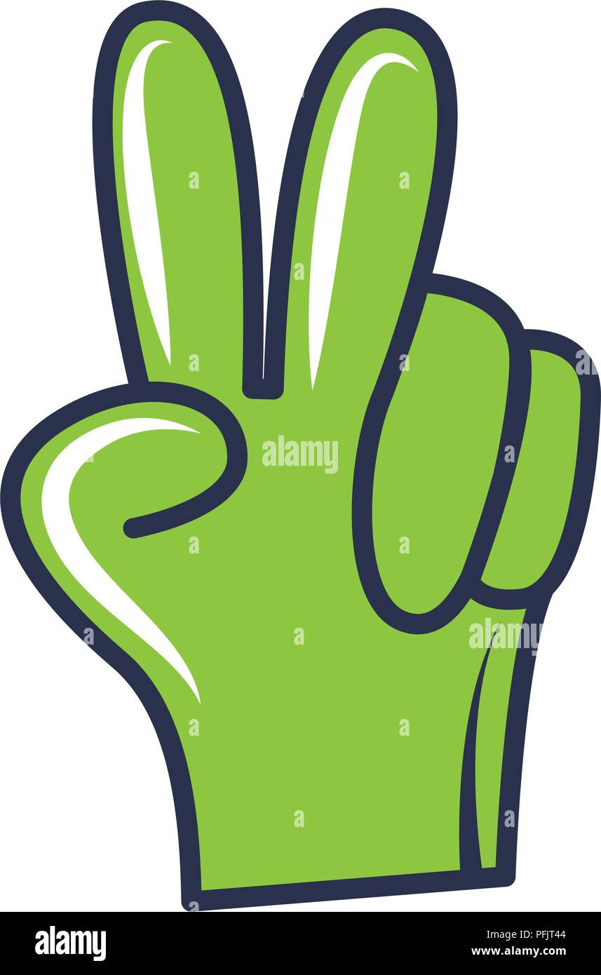 hand peace and love sign vector illustration design Stock Vector Image ...