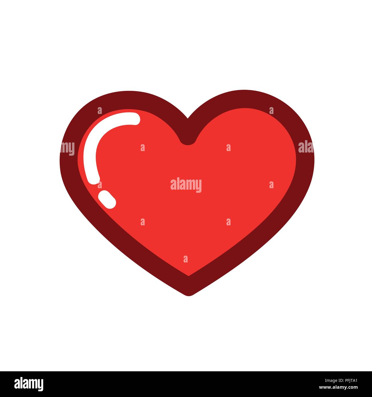 Heart red valentine love vector symbol Stock Vector Images - Alamy