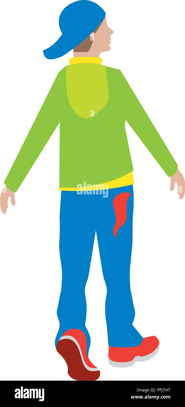 Man walking graffiti Stock Vector Images - Alamy