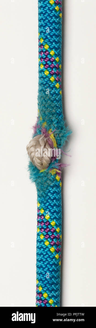 Sheath damaged rope Stock Photo - Alamy