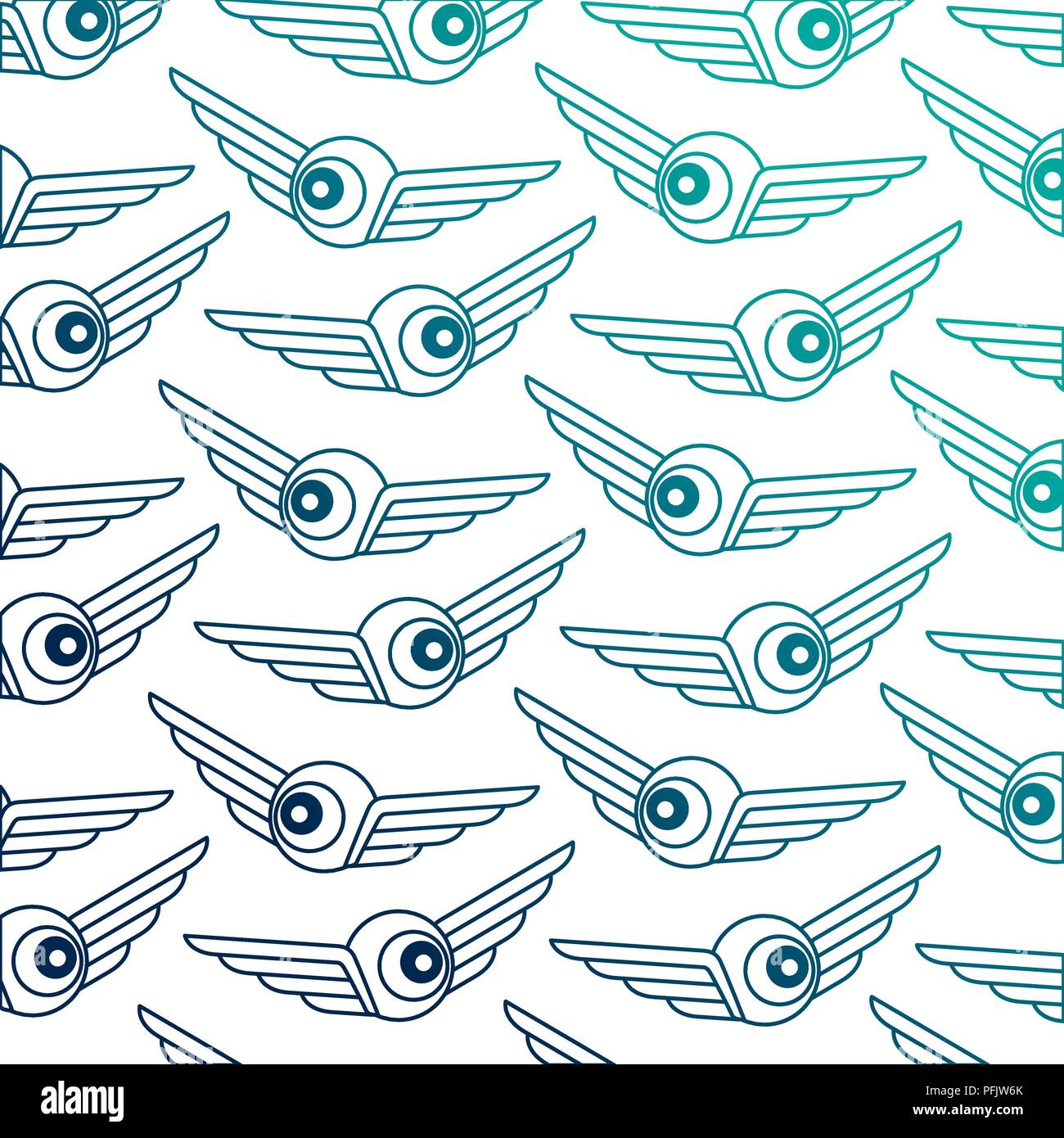 eye with wings pattern Stock Vector Image & Art - Alamy