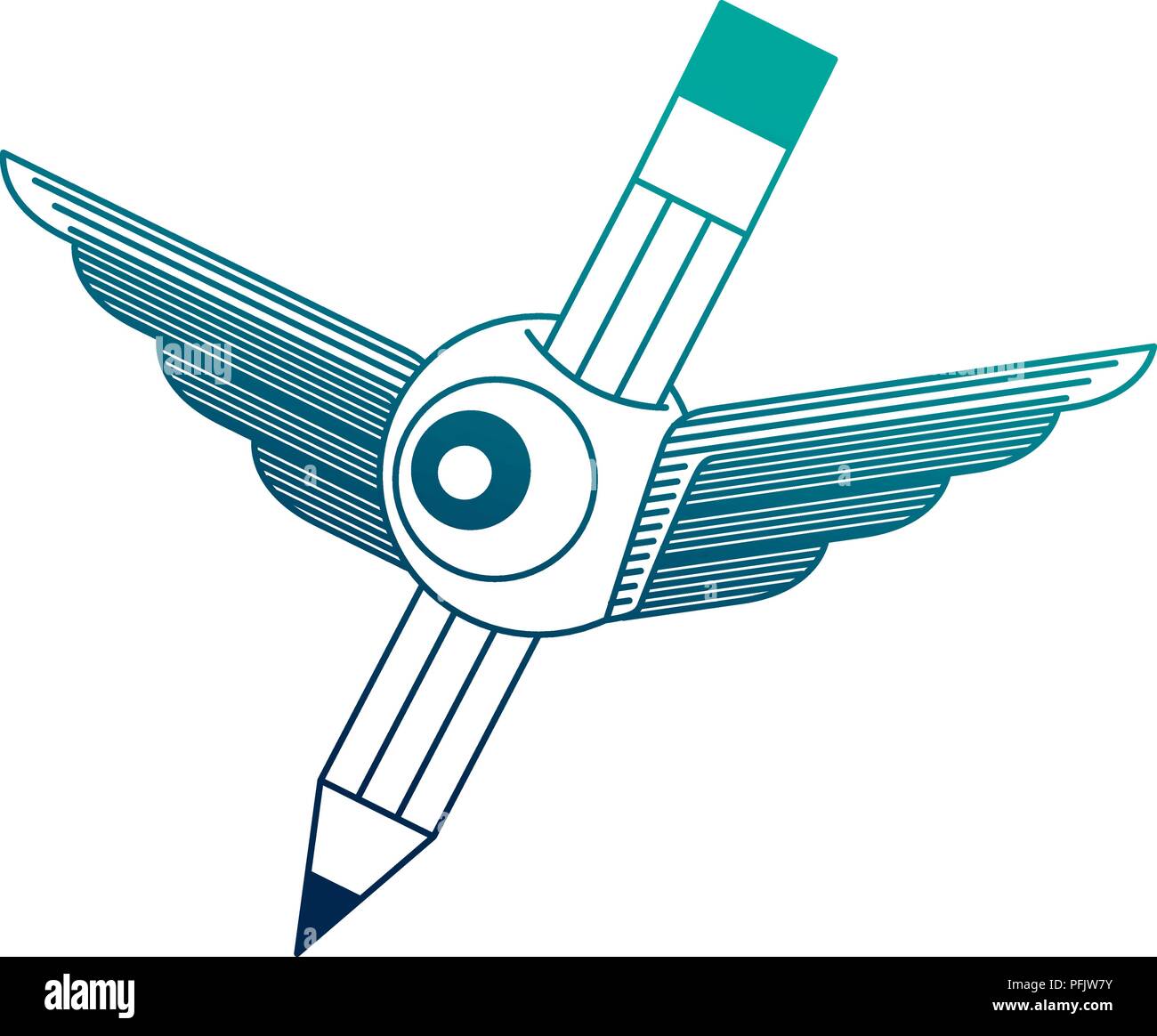 Writing wings Stock Vector Images - Alamy