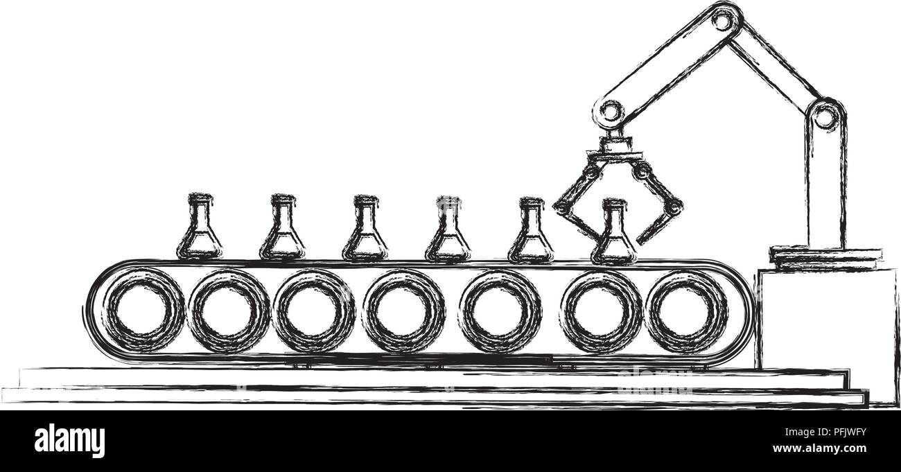 industrial factory robotic arm chemical test tube laboratory hand ...