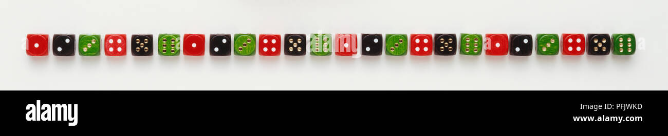 Row of dice Stock Photo - Alamy