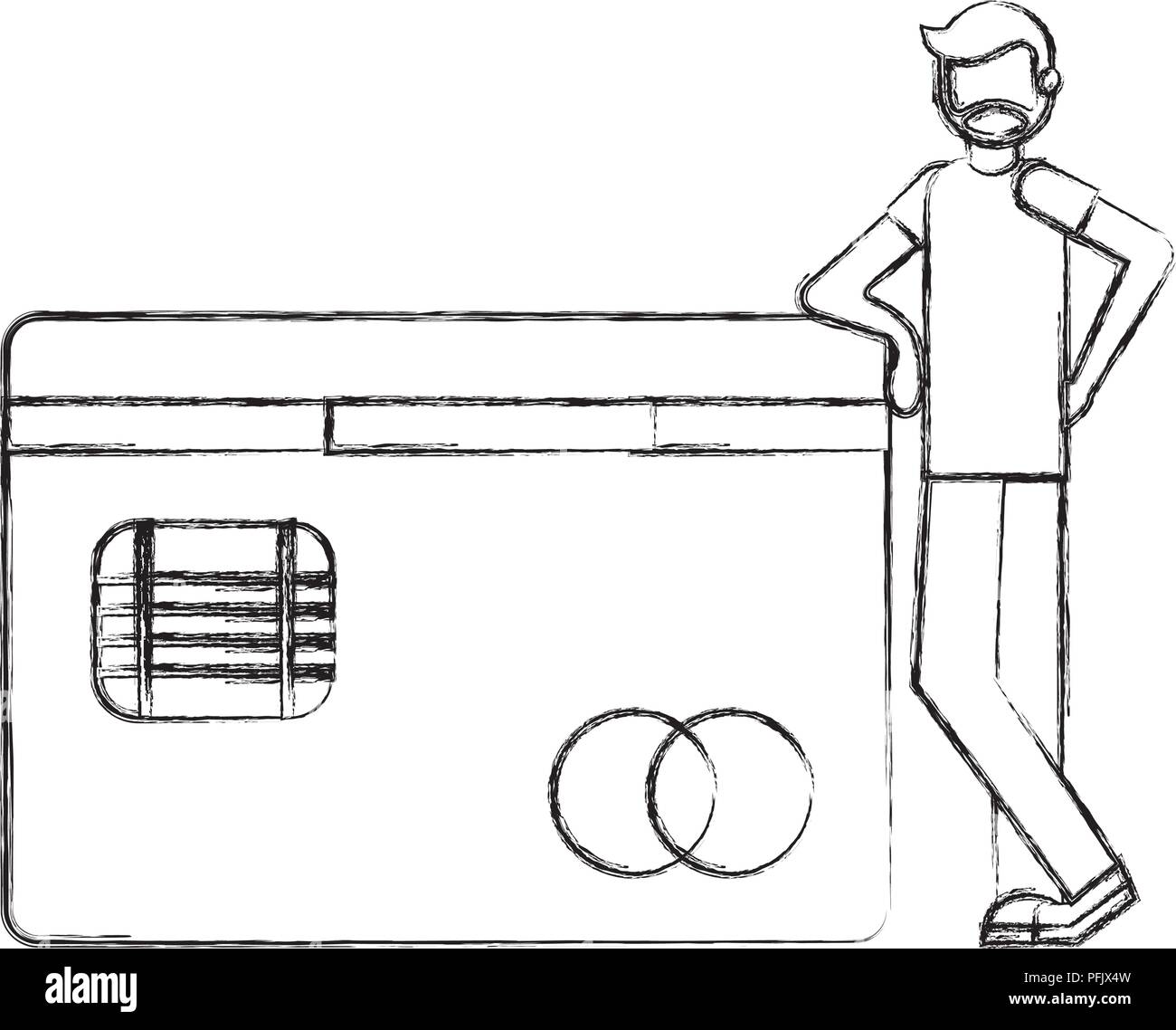 One plastic credit card Stock Vector Images - Alamy