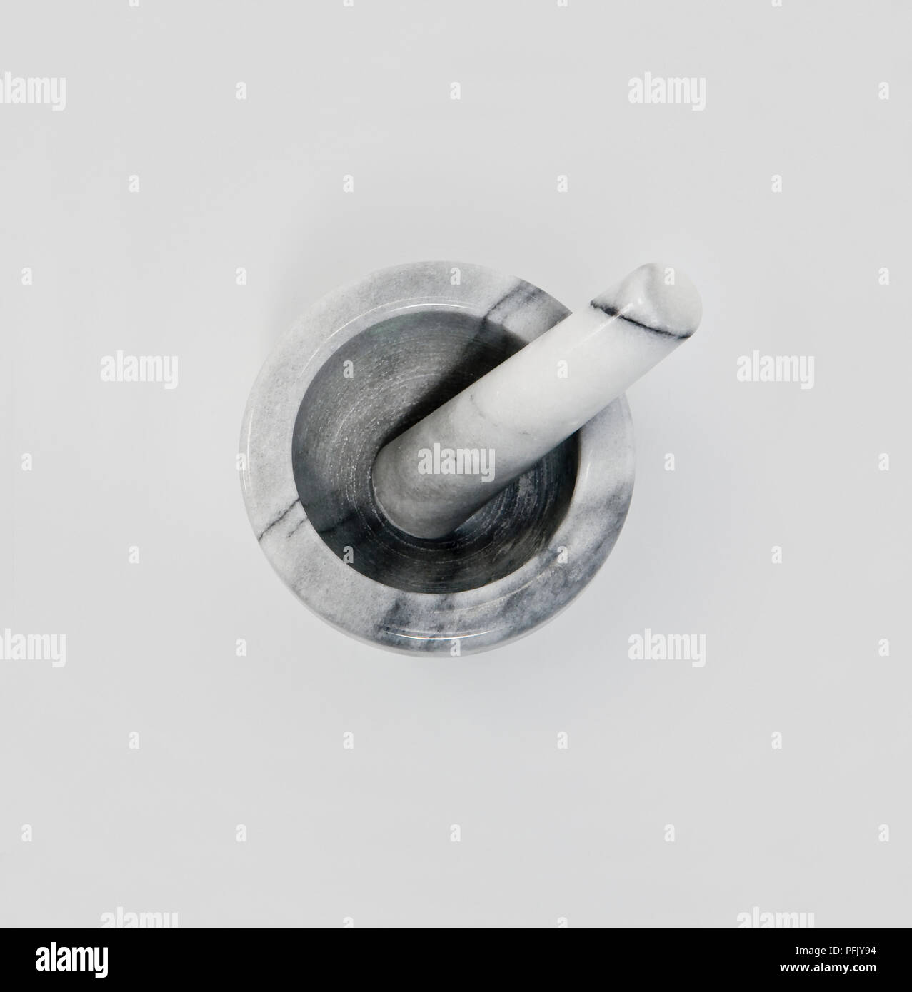 Pestle and mortar, view from above Stock Photo - Alamy