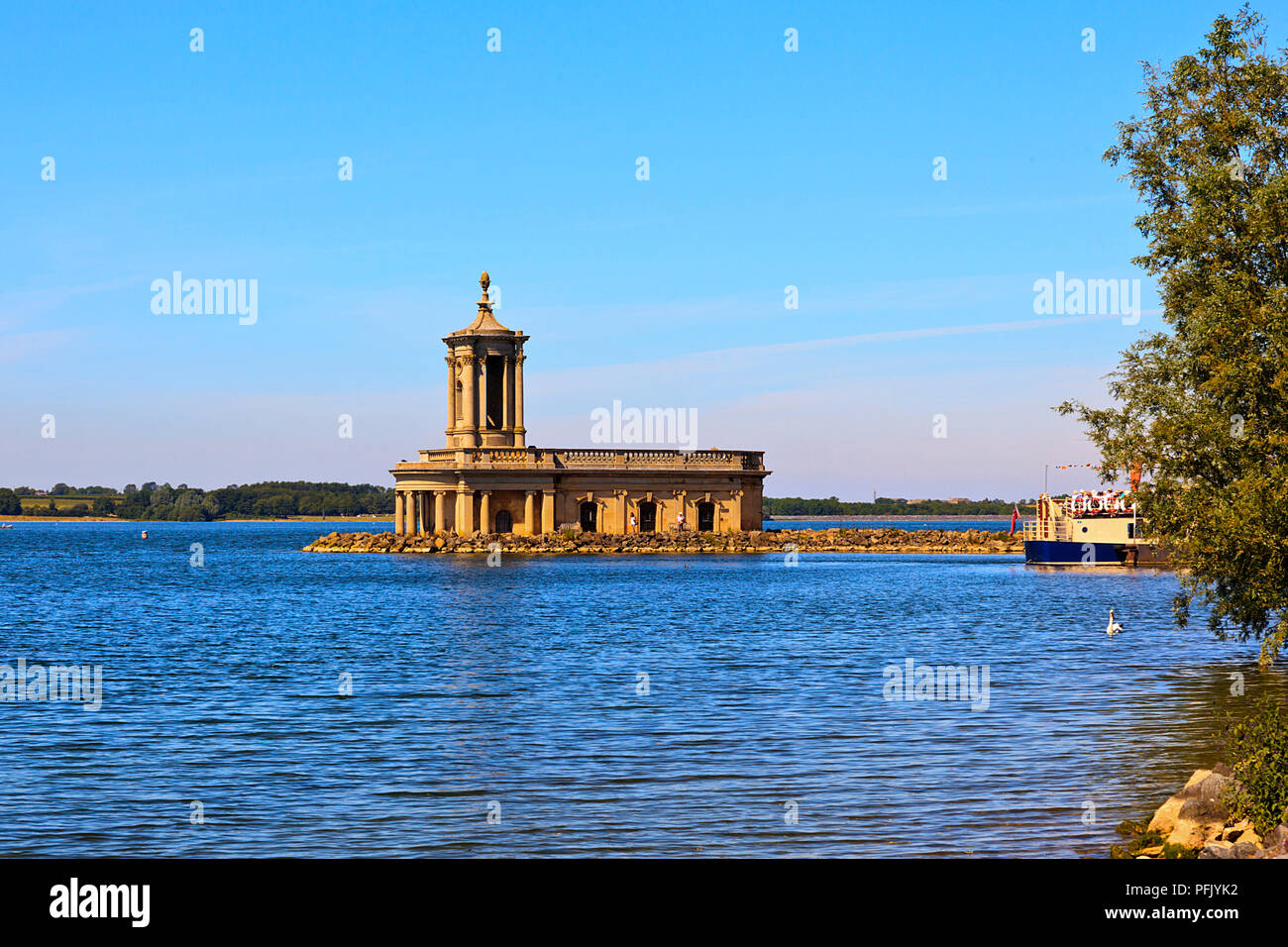Normanton Church on Rutland Water Stock Photo - Alamy