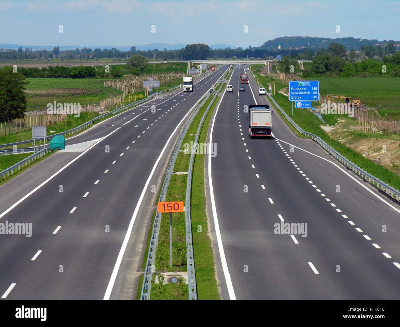 Hungary, view of the M7 motorway Stock Photo - Alamy
