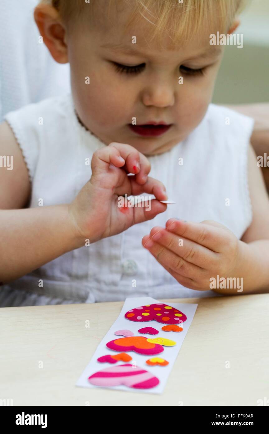 Girl heart sticker hi-res stock photography and images - Alamy